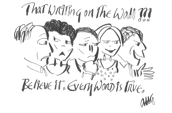 Five Cartoons by Anthony Haden-Guest